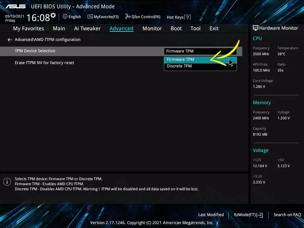 Placa-mãe ASUS - Veja como ativar o TPM 2.0 para instalar o Windows 11