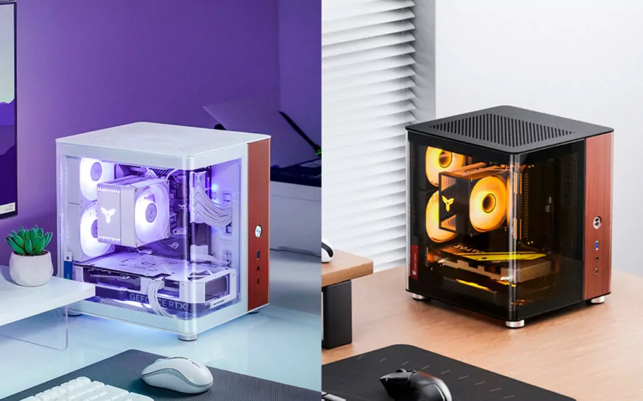 Gabinete TK-0 da Jonsbo é um belo ITX com vidro curvado e detalhe em ...