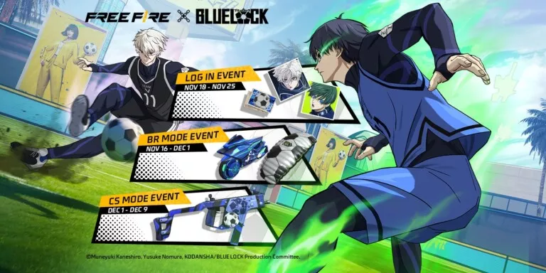 Free Fire: como conseguir o conjunto Blue Lock - Adrenaline