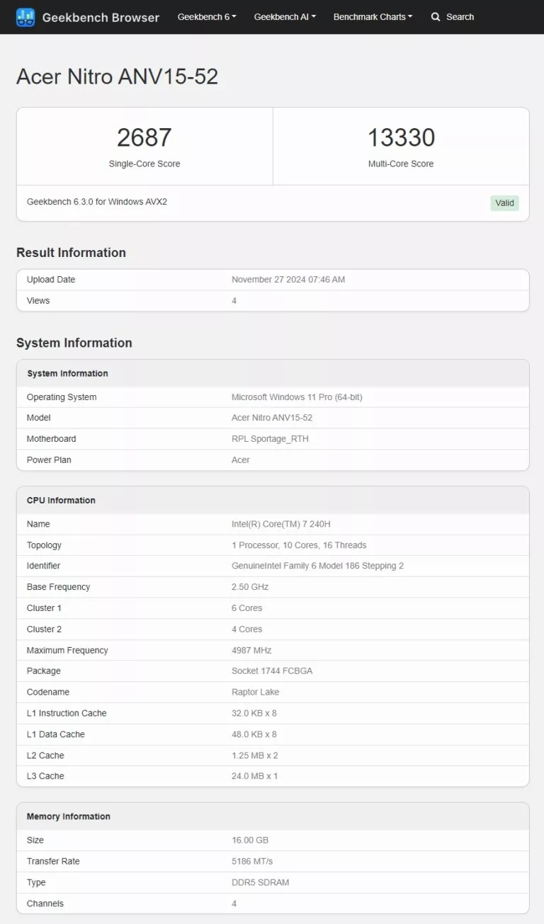 Intel Core 7 240H aparece em vazamento de benchmark com bons resultados ...