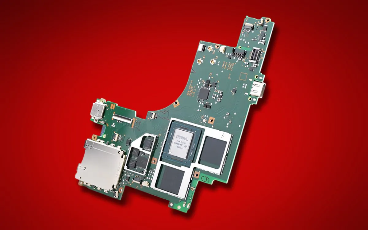 Imagens internas do Switch 2 mostram a placa-mãe e o chip SoC